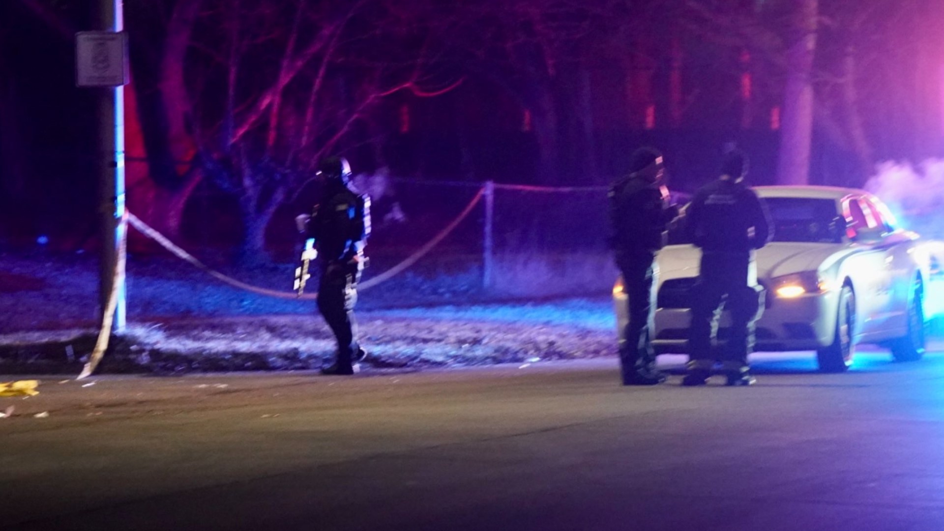 PHOTOS: Police on scene of Lawrence officer shot, suspect killed | wthr.com