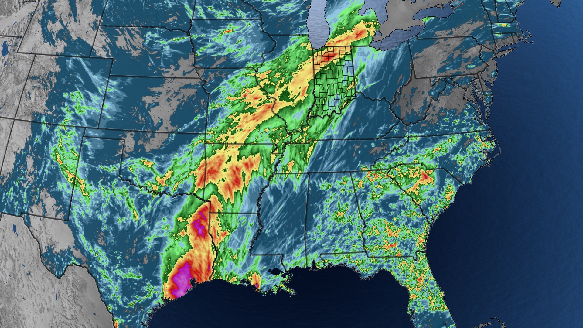 Rainfall totals from Hurricane Beryl across Indiana | wthr.com