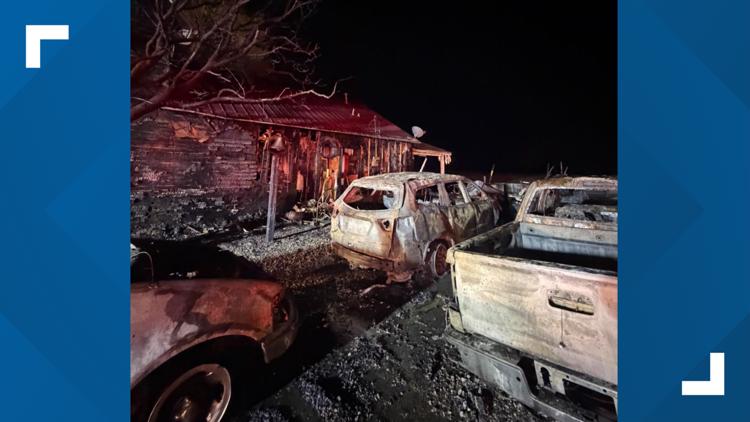 Home seriously damaged, several cars destroyed in Madison County fire ...