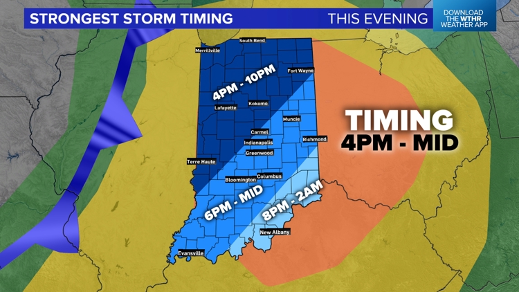 Tracking rotating strong storms across Indiana this evening | wthr.com