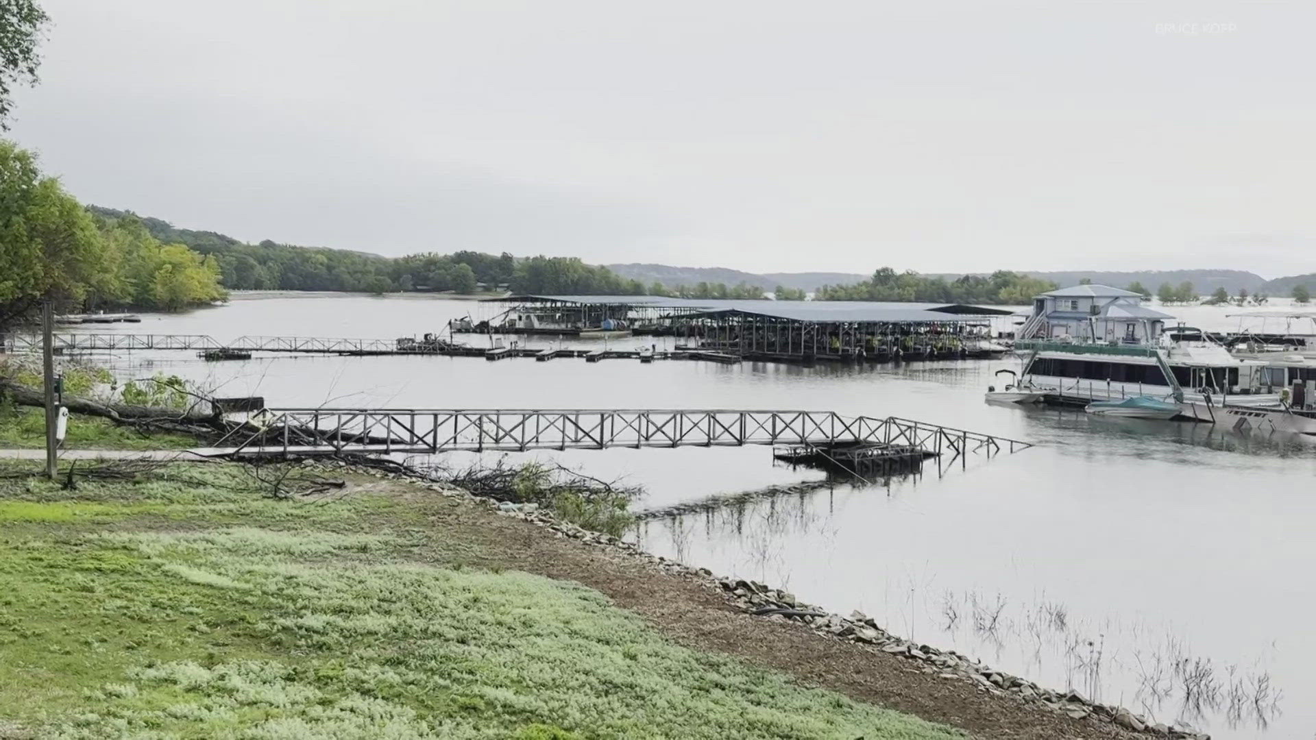 Trees downed, docks damaged during storms at Fourwinds Marina in Monroe ...