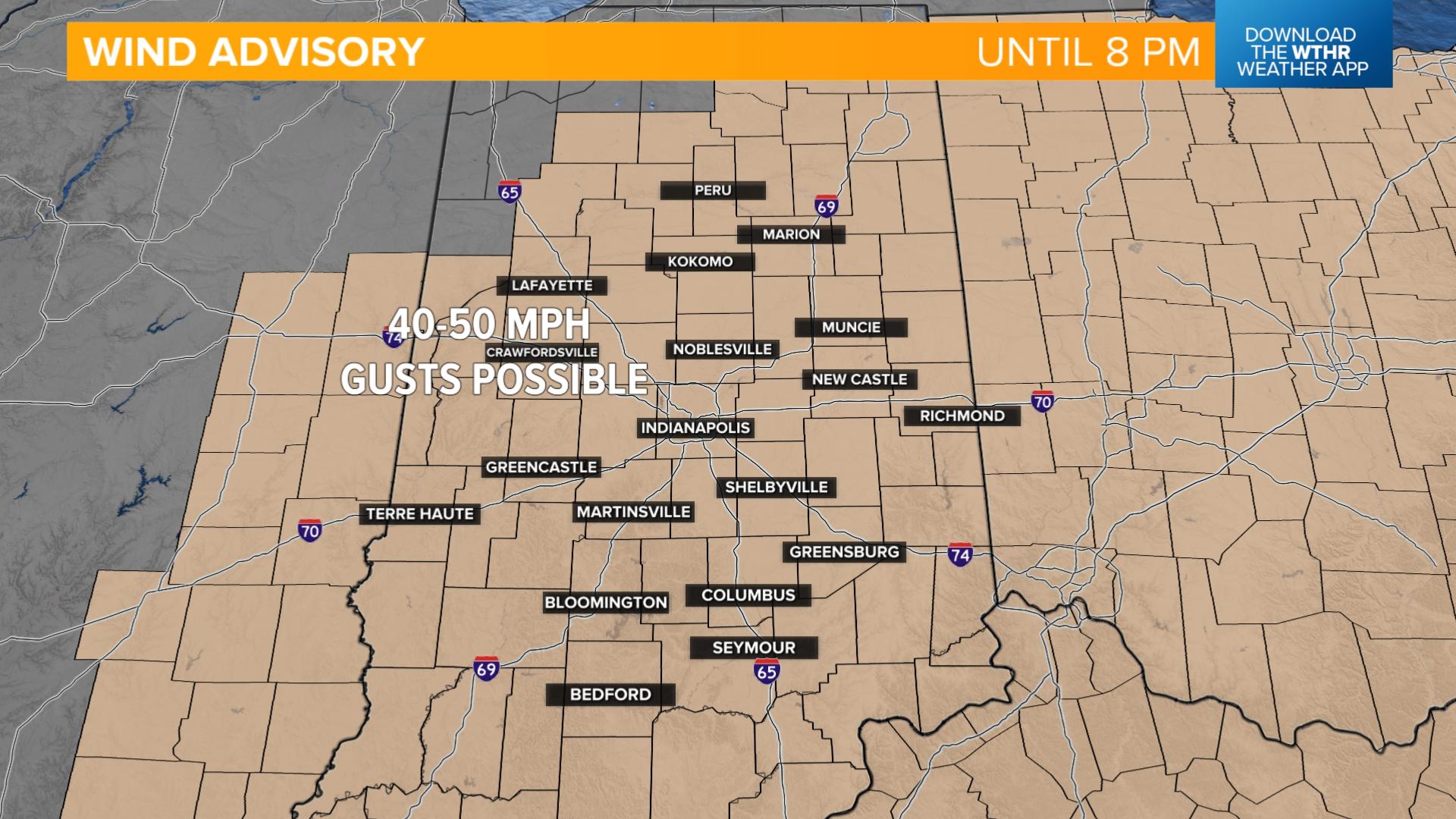50+ mph wind gusts, heavy rain today in central Indiana | wthr.com