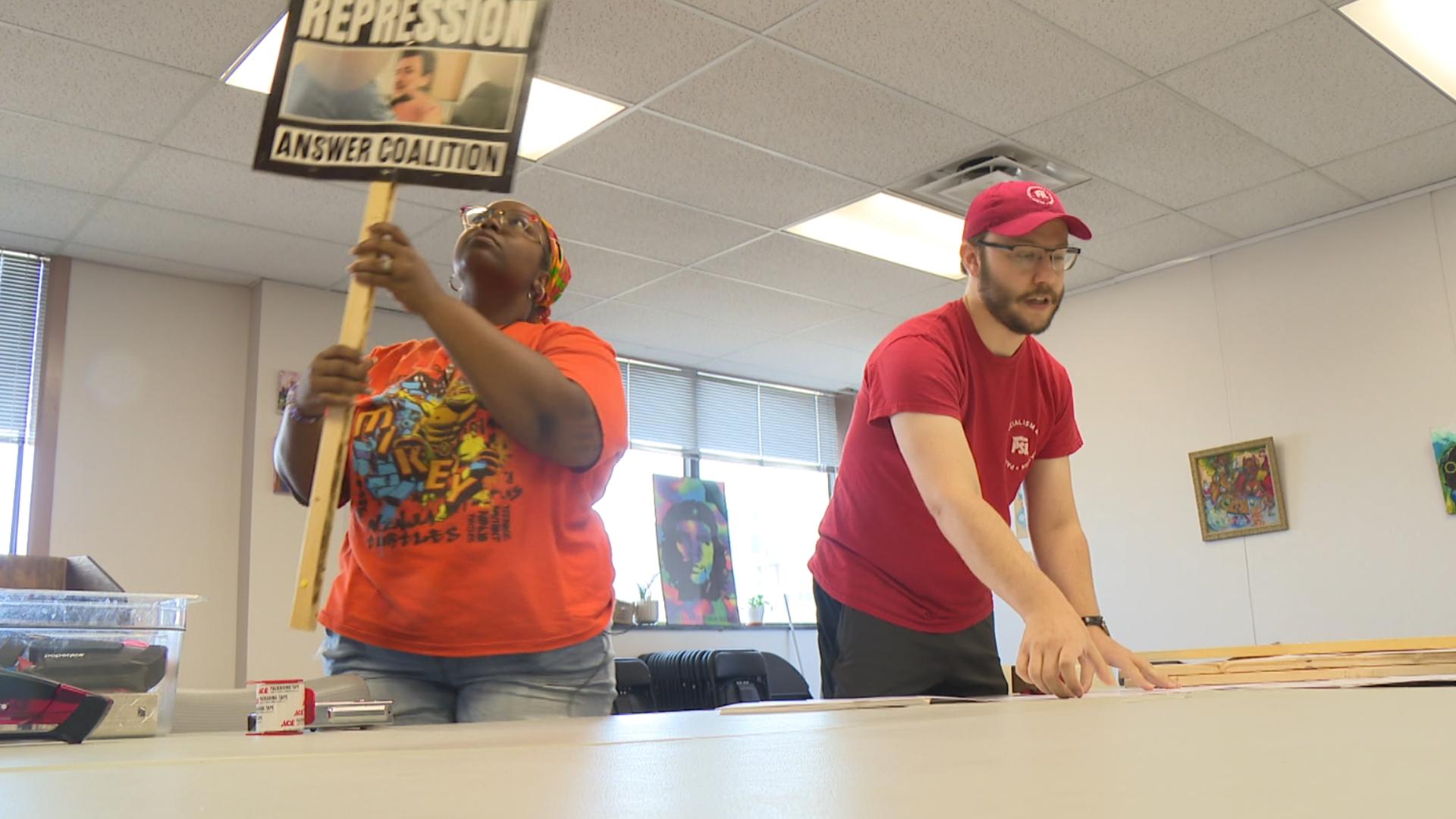 Protesters spotlight ICE actions with demonstrations during NBA Finals ...