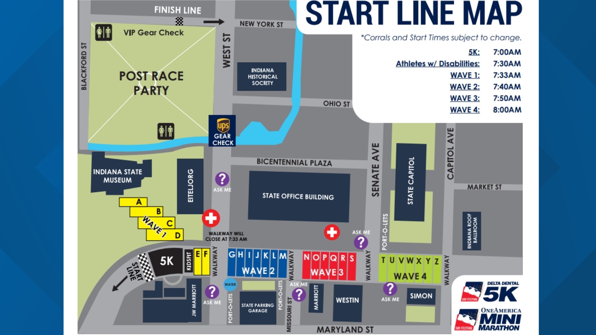 Mini-Marathon street closures and course maps | wthr.com