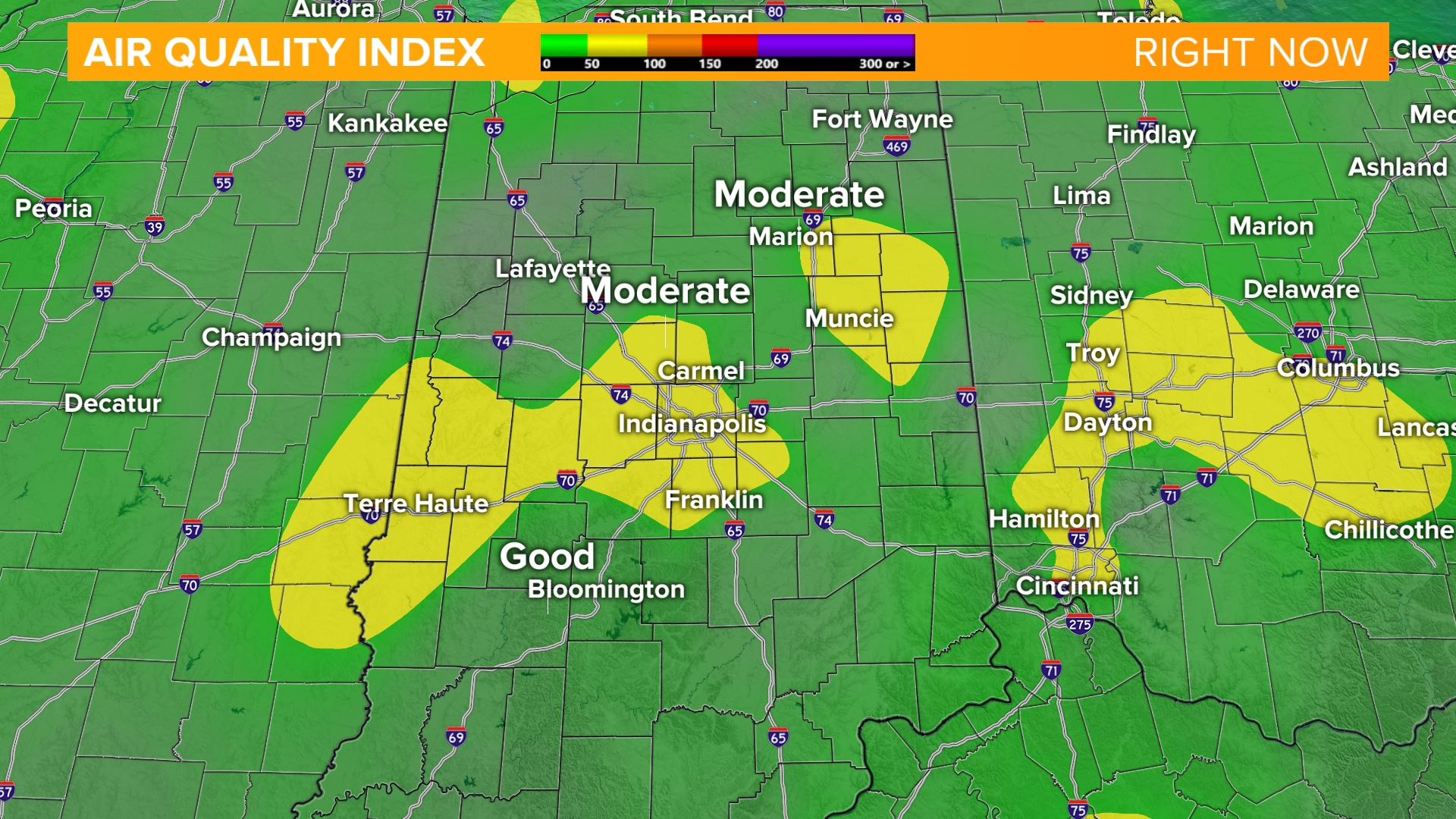 Indiana air quality drops from wildfire smoke | Live Doppler 13 Weather ...