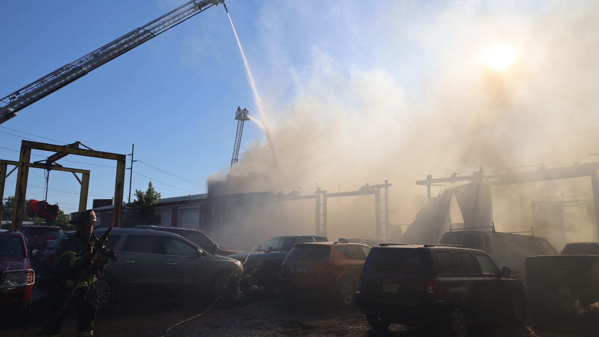 PHOTOS: Firefighters battle large fire on Indy's east side | wthr.com