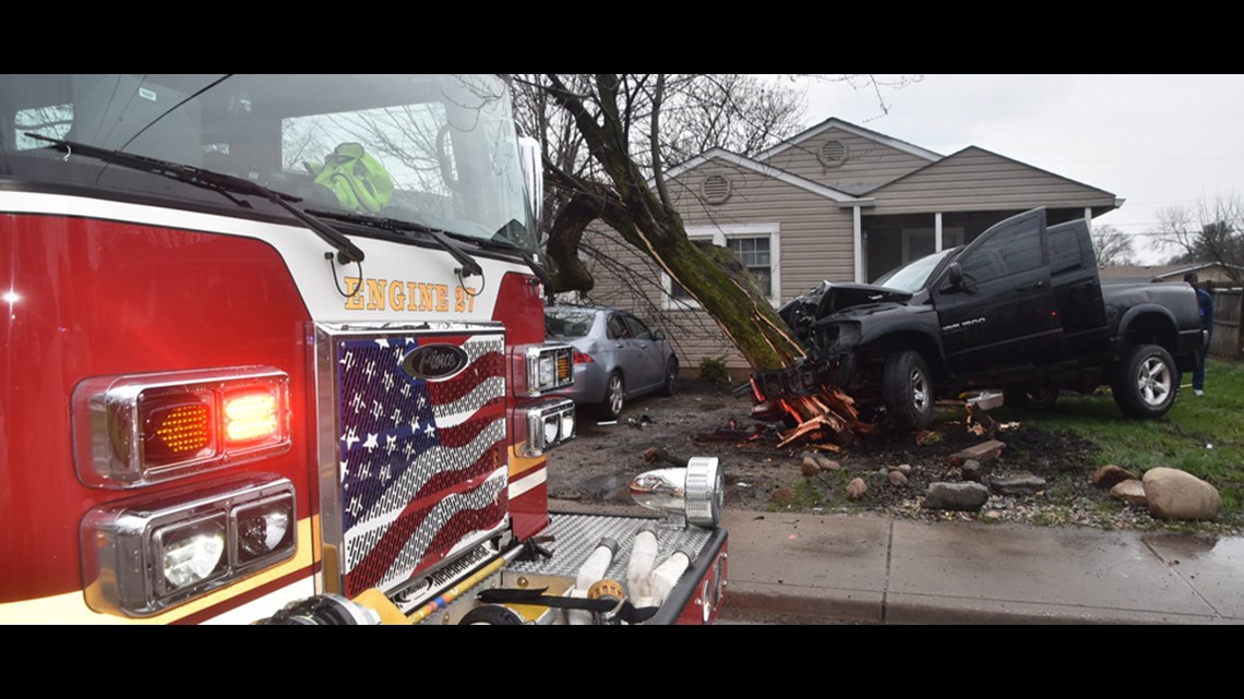 Passenger seriously injured in Keystone Ave crash, driver says pothole ...