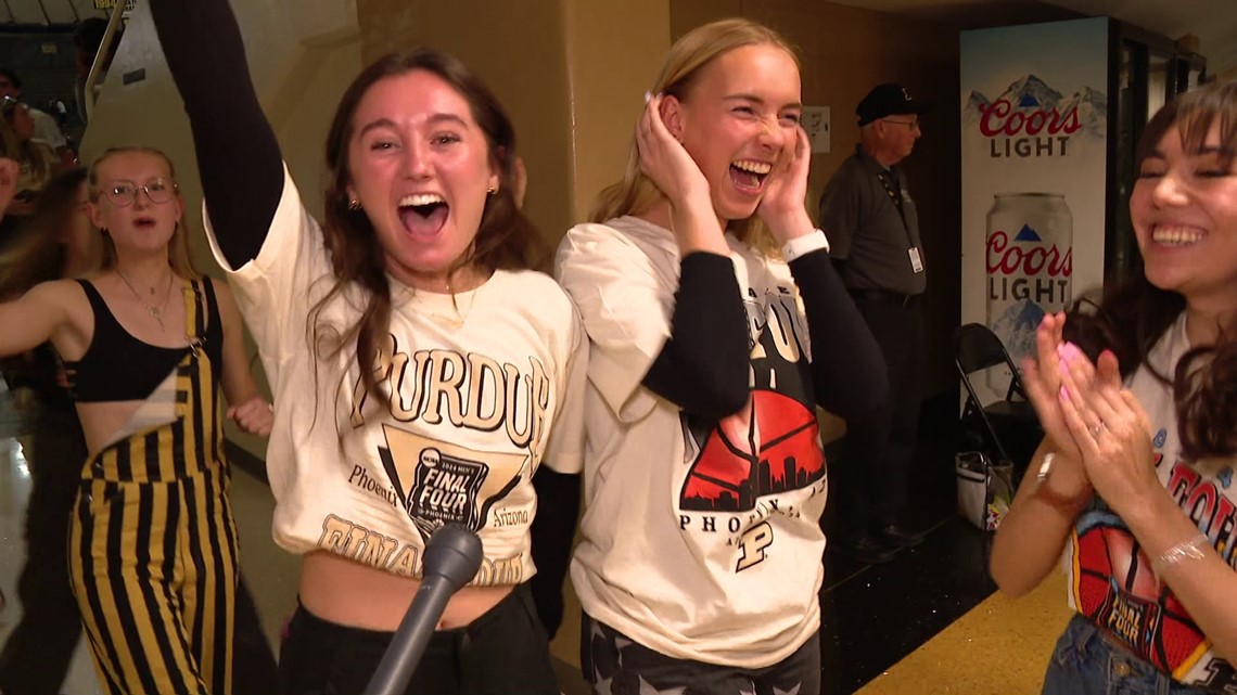 Purdue fans celebrate team's Final Four win over NC State | wthr.com