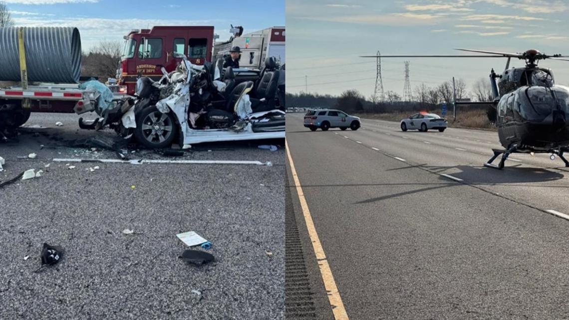 1 airlifted to Indy hospital after I-69 crash between car and semi near ...