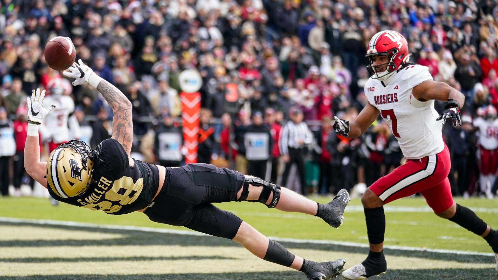 Purdue win third consecutive Old Oaken Bucket 35-31 over Indiana | wthr.com