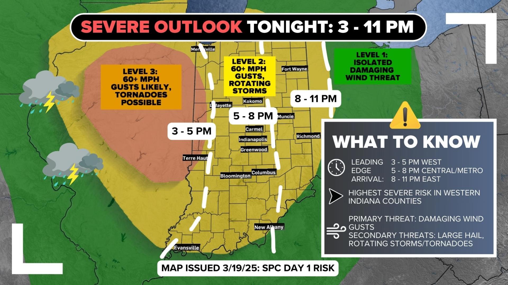 Weather Impact Alert: Severe storm risk tonight in central Indiana | wthr.com