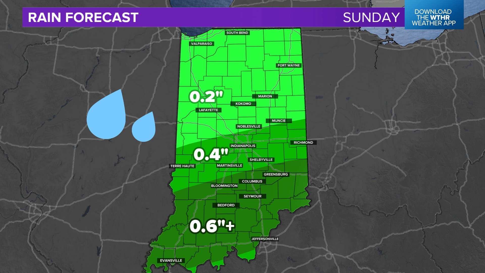 Chilly rain showers turning Indiana wet Sunday | See how much rain to ...
