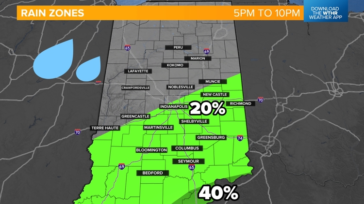Indiana rain zones for Friday, Oct. 25 | Tracking showers | wthr.com