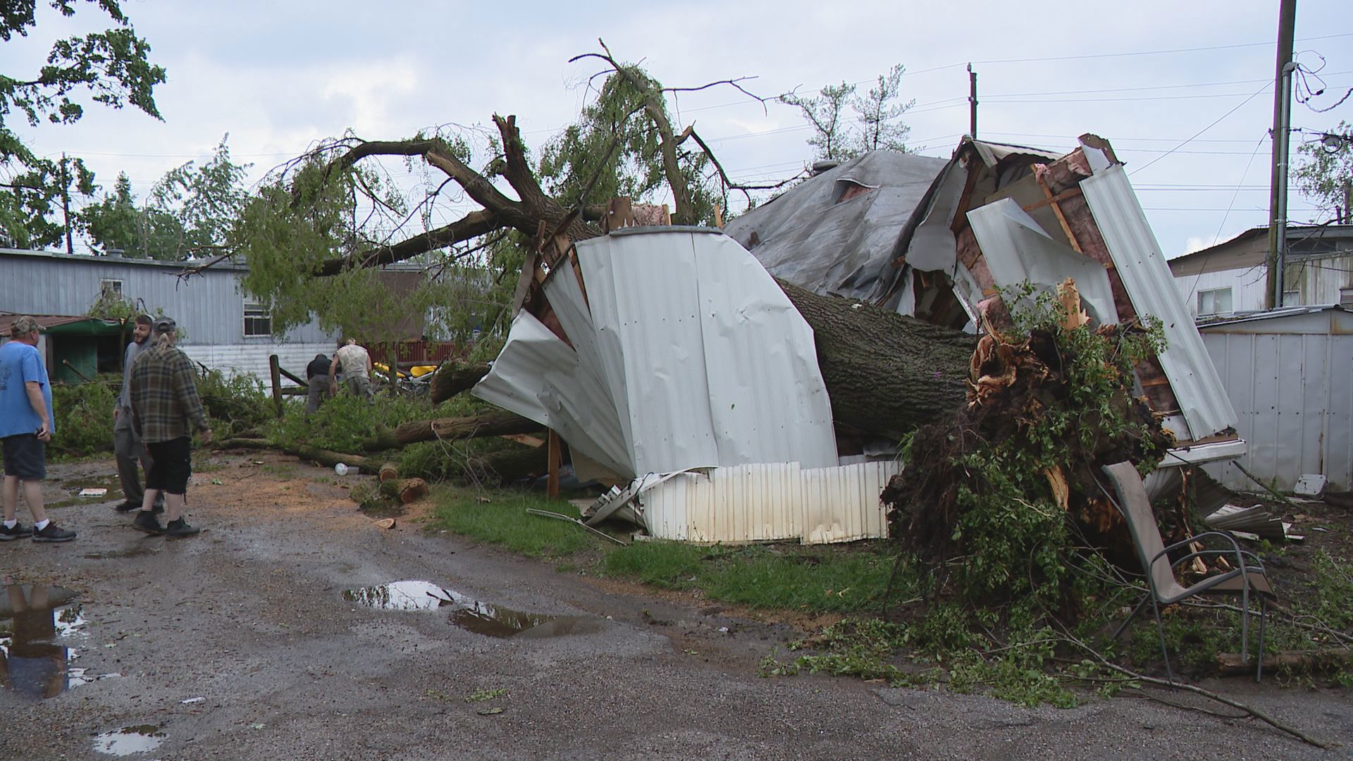 Severe storms swept through central Indiana Thursday afternoon, causing ...