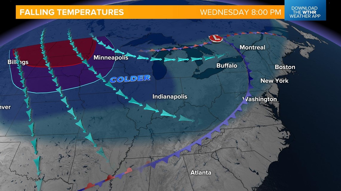 Falling temperatures Wednesday bring a bitter blast | wthr.com