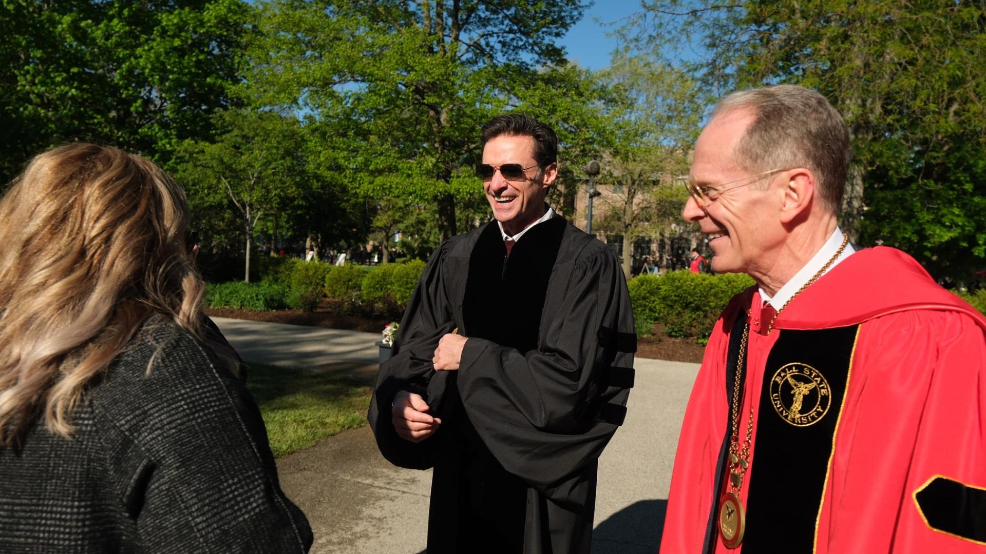 Award-winning actor Hugh Jackman speaks at Ball State University spring ...