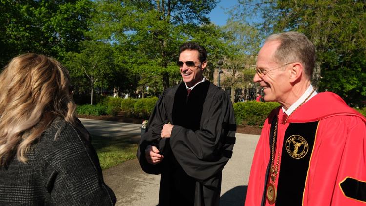 Award-winning actor Hugh Jackman speaks at Ball State University spring ...