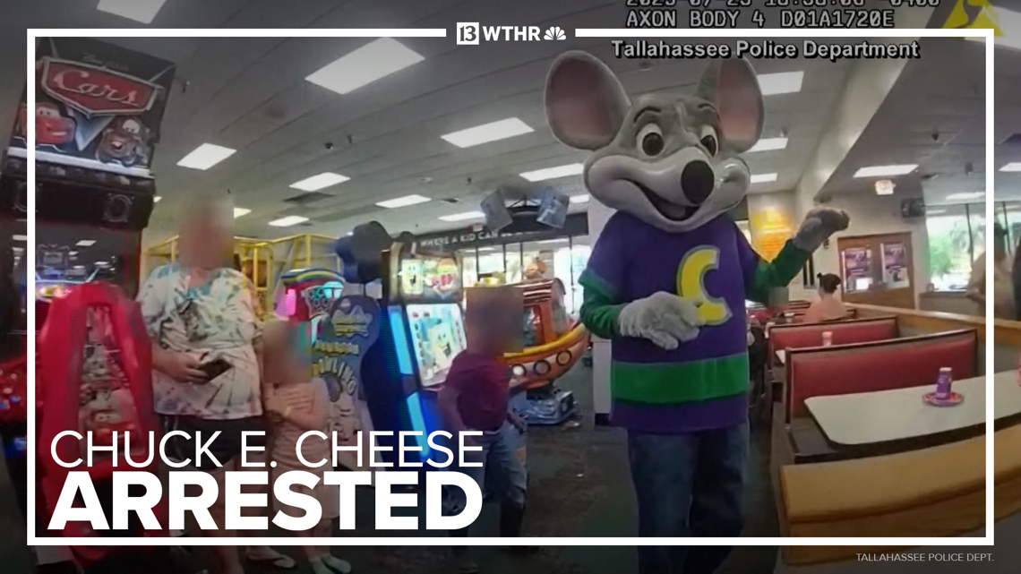 WATCH: Florida police arrest Chuck E. Cheese mascot | wthr.com