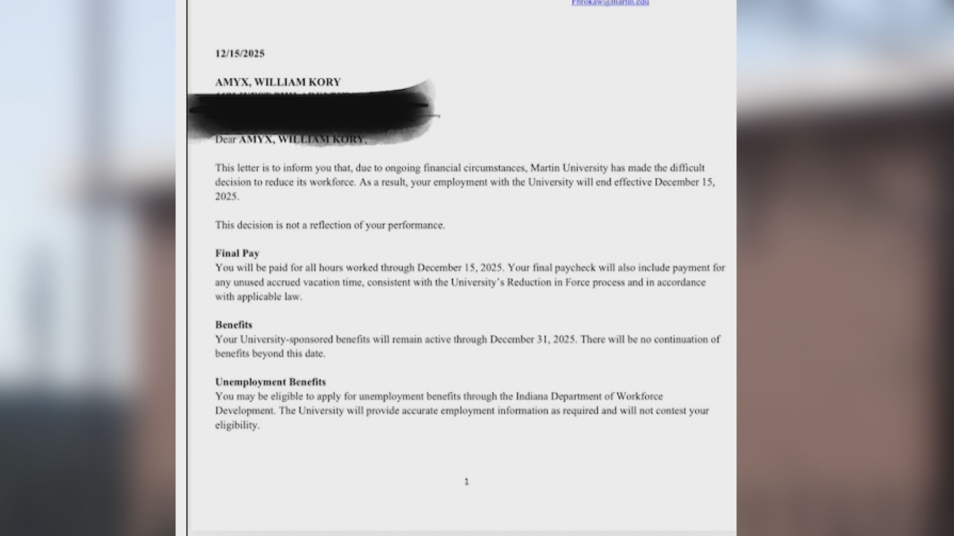 'It's a kick in the teeth' | Martin University employees suddenly laid ...