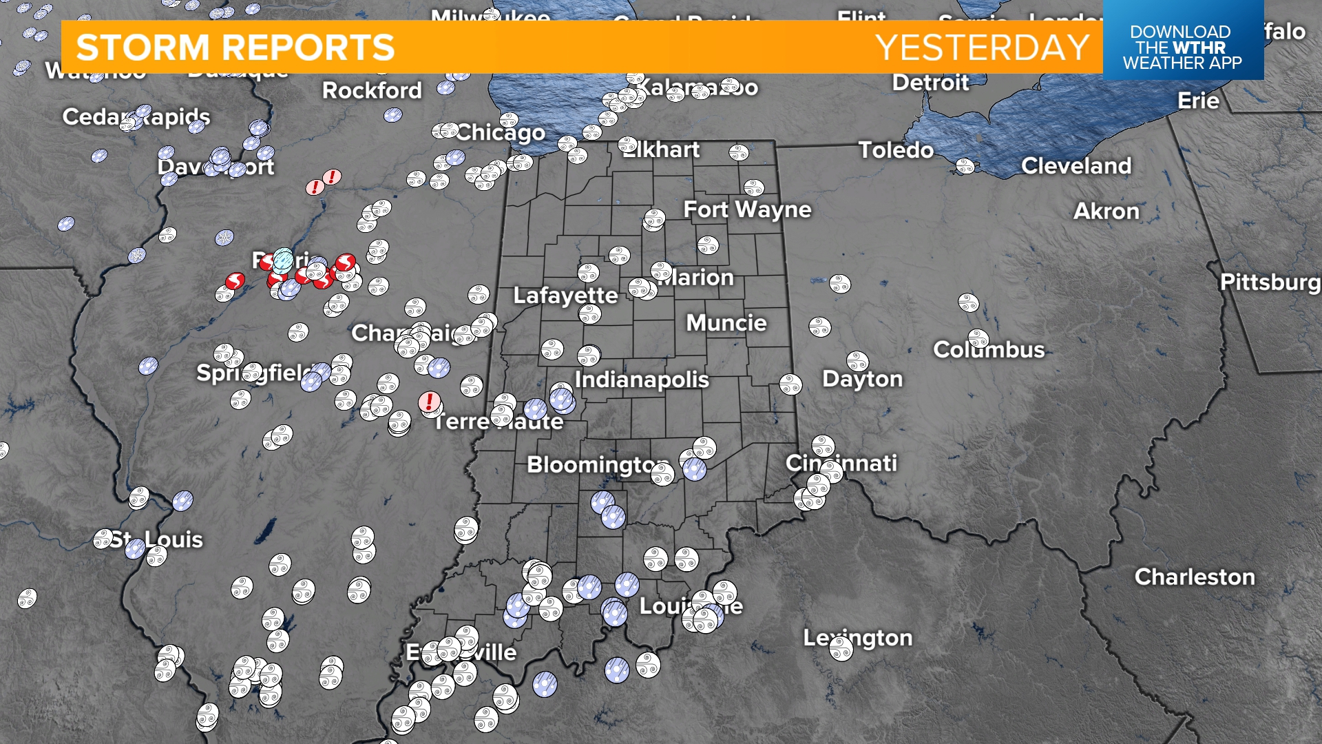 Preliminary reports of spotted tornadoes across Indiana | NWS surveys ...