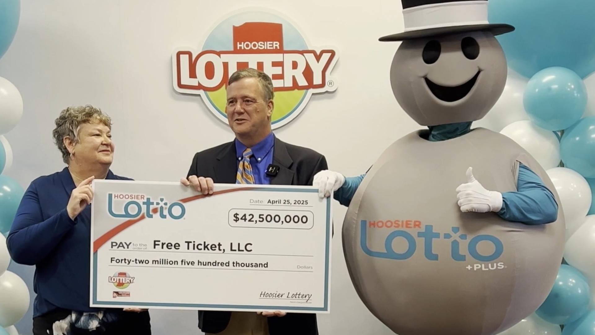 Southern Indiana man wins $42.5M Hoosier Lotto jackpot with free ticket | wthr.com