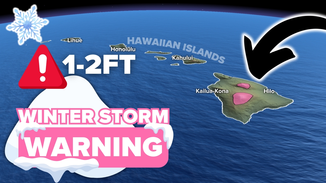 Blizzard conditions with up to 2 feet of snow possible in Hawaii | wthr.com