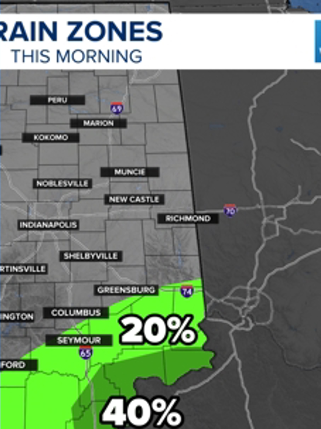 Tracking incoming rain showers across Indiana: rain zones | 13Weather ...