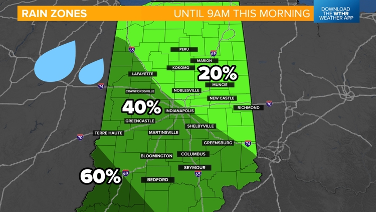 Rain zones across Indiana as showers push north | wthr.com