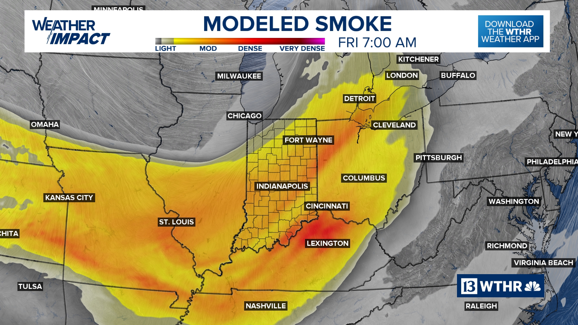Wildfire smoke fills Indiana skies today | 13Weather Blog | wthr.com