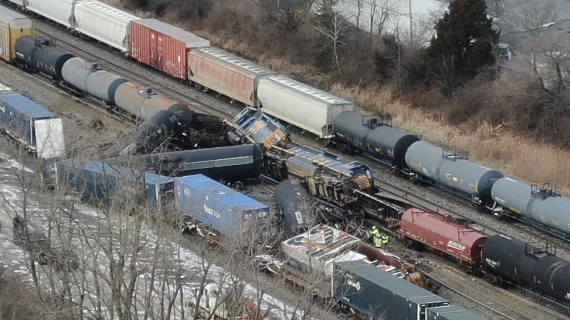 Several CSX train cars derail in Avon railyard | wthr.com