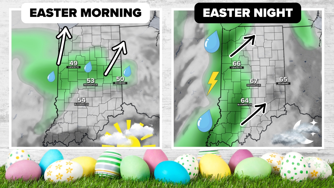 Tracking rain at times the rest of Easter weekend across Indiana | wthr.com