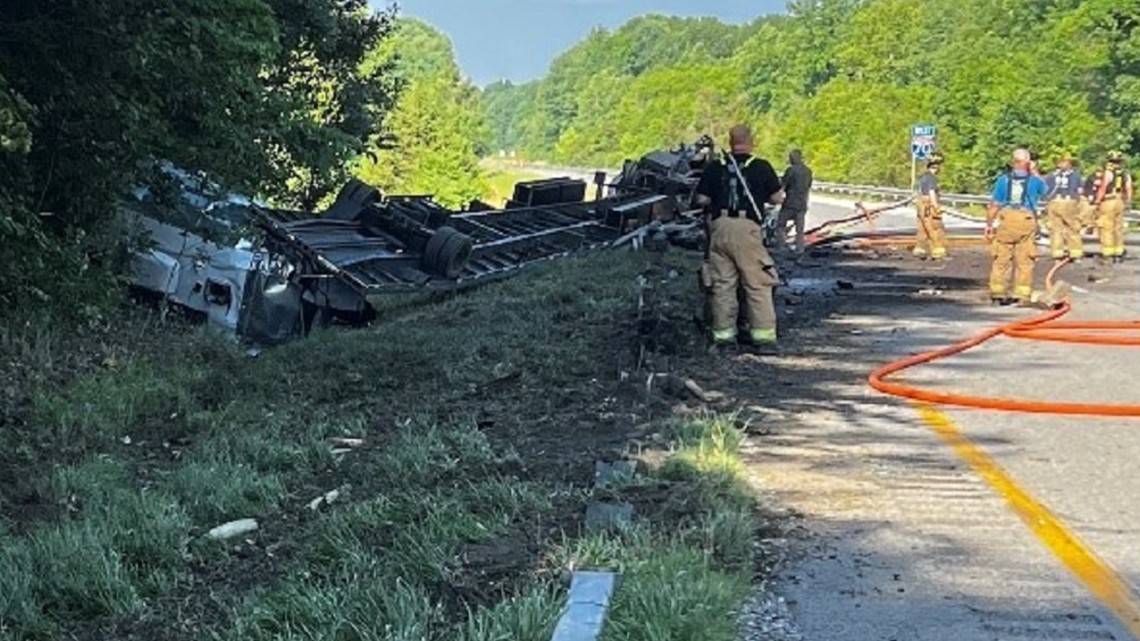 Semi driver killed in crash that shut down I-70 in Putnam County | wthr.com