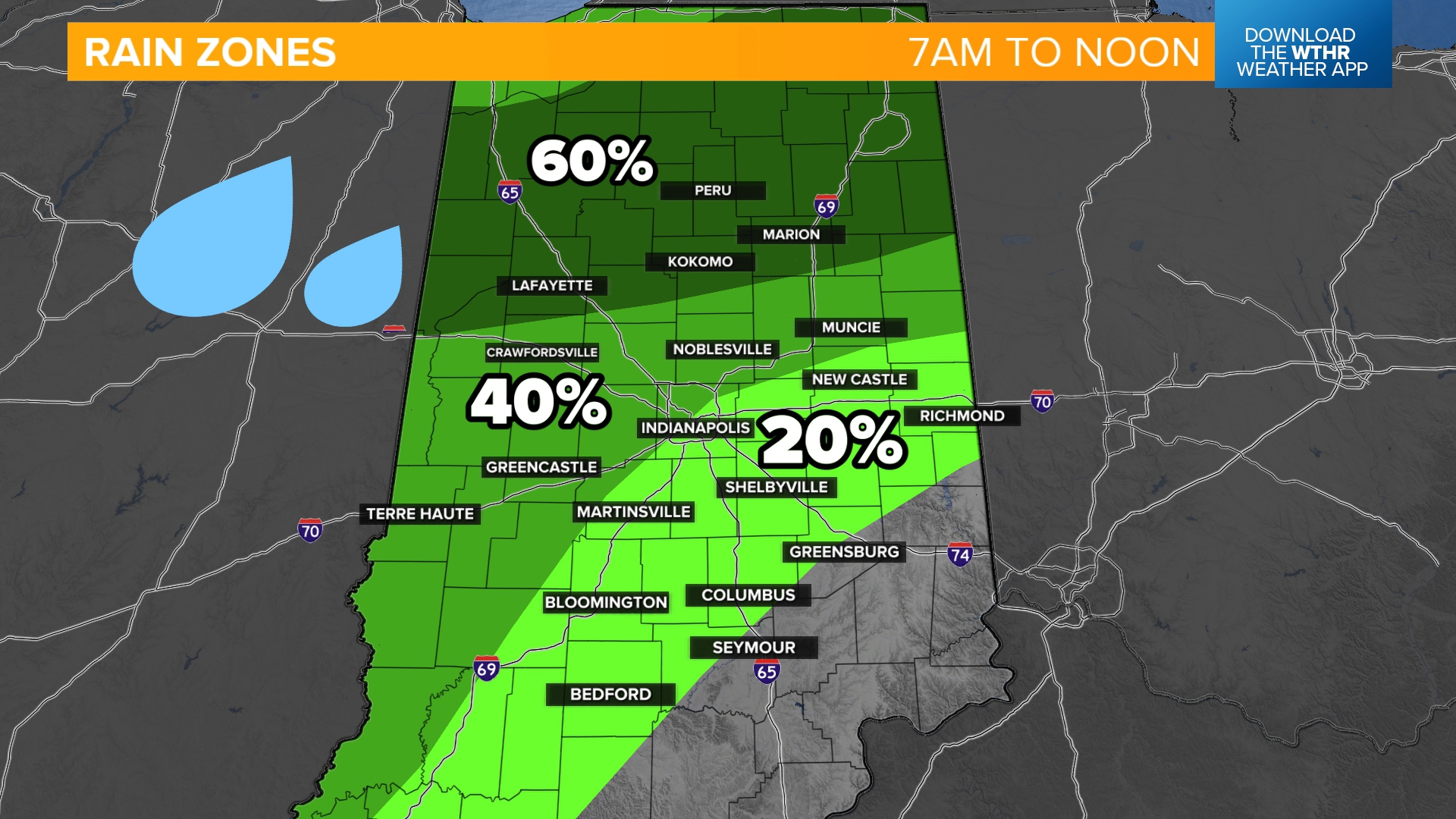 Indiana rain zones for Friday, Oct. 25 | Tracking showers | wthr.com