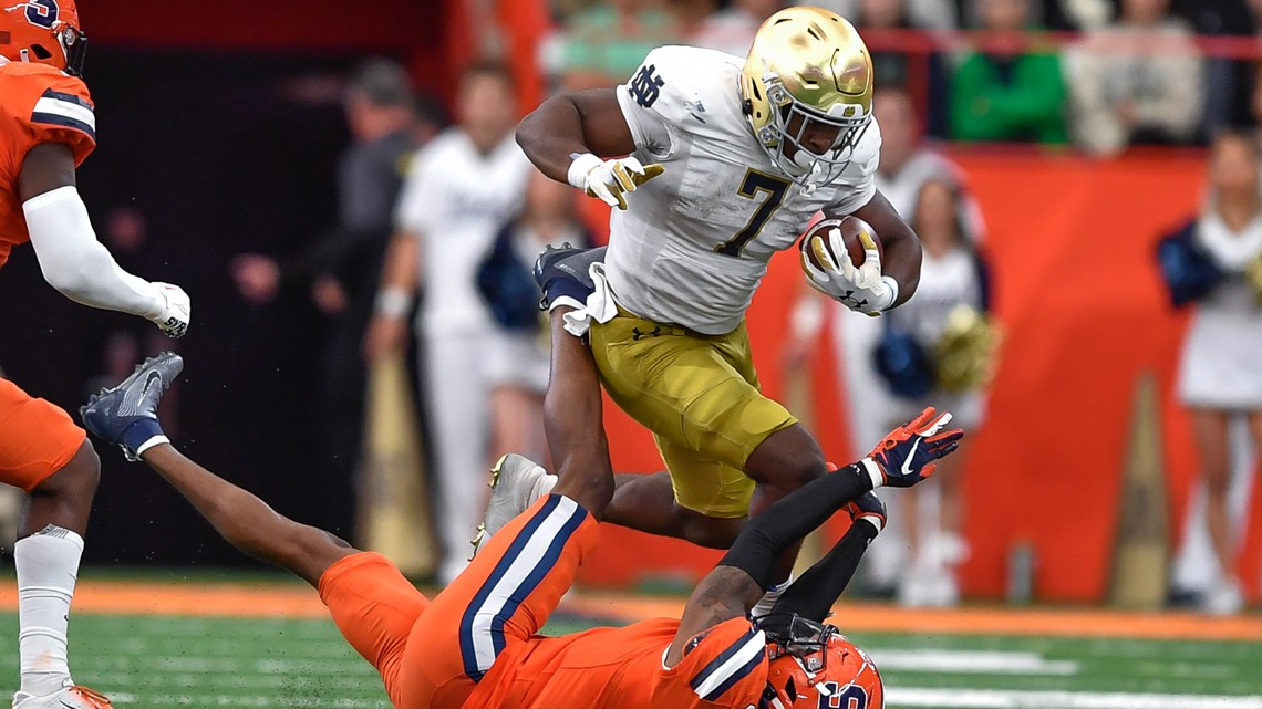 Notre Dame hands No. 16 Syracuse 2nd loss in a row, 41-24 | wthr.com