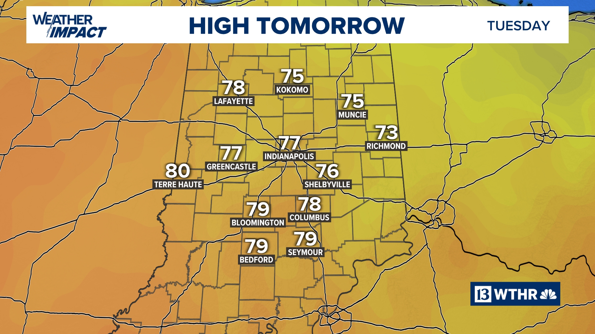 Timing Tuesday night rain and storms | 13Weather Blog | wthr.com
