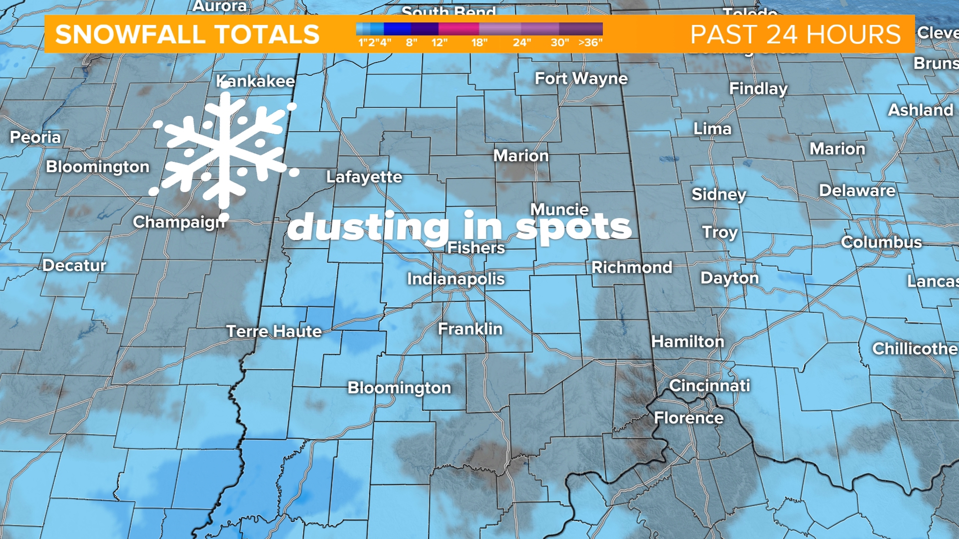 Snowfall and road reports this morning across Indiana | wthr.com