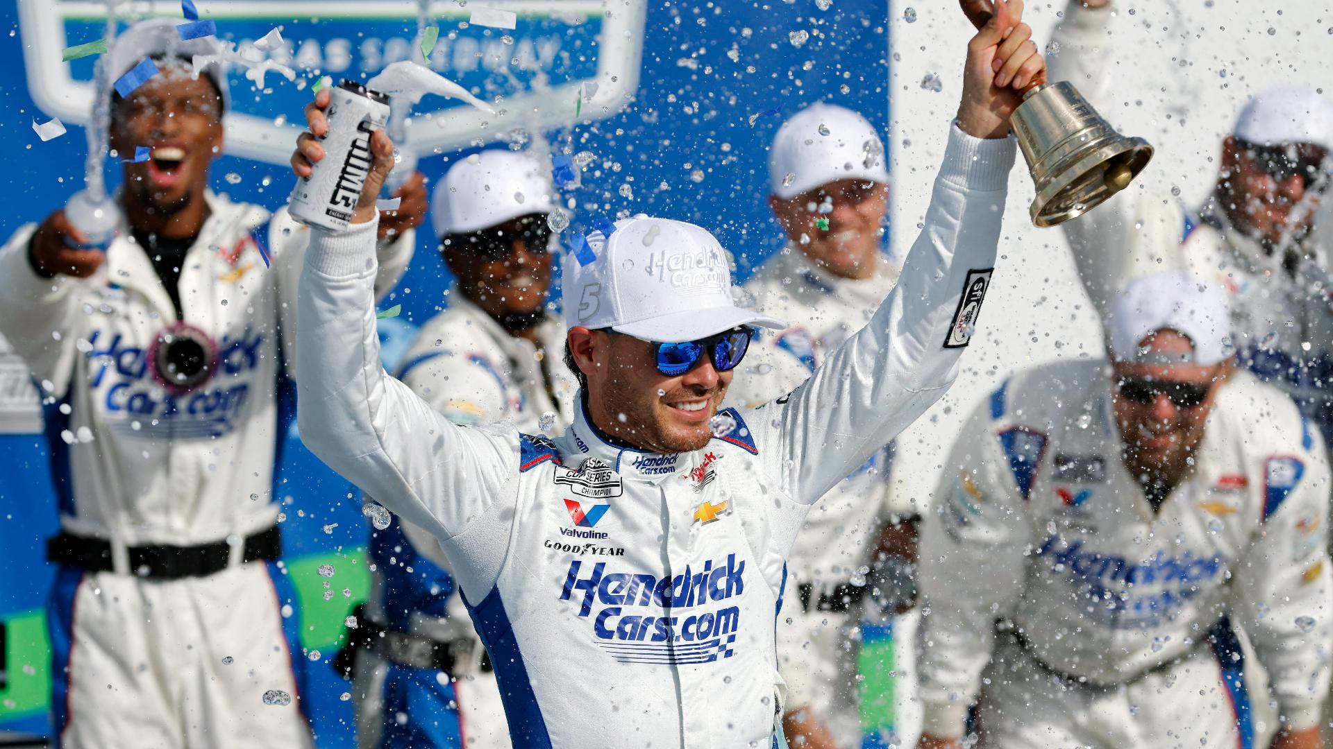 Kyle Larson wins NASCAR Cup Series Advent Health 400 at Kansas | wthr.com