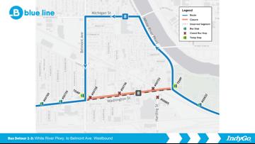 IndyGo Blue Line construction closure, detours coming to Indy's near ...