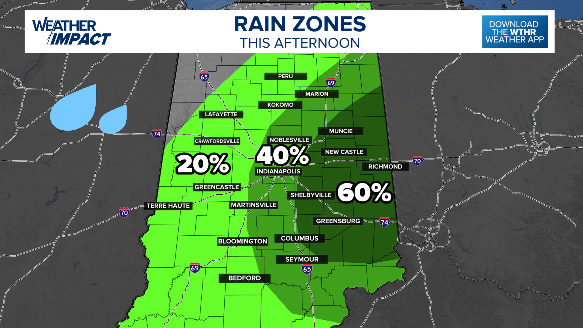Timing when the rain will end across Indiana as cooler air rushes in ...