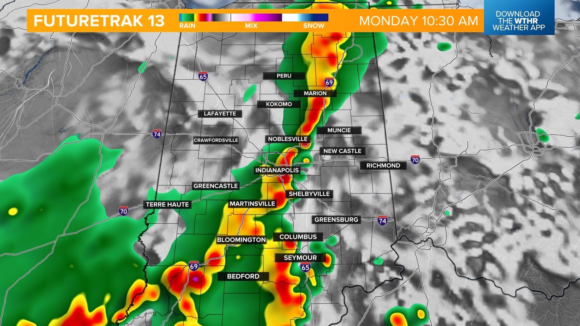 Isolated strong storms in Indiana overnight - May 6, 2023 | wthr.com