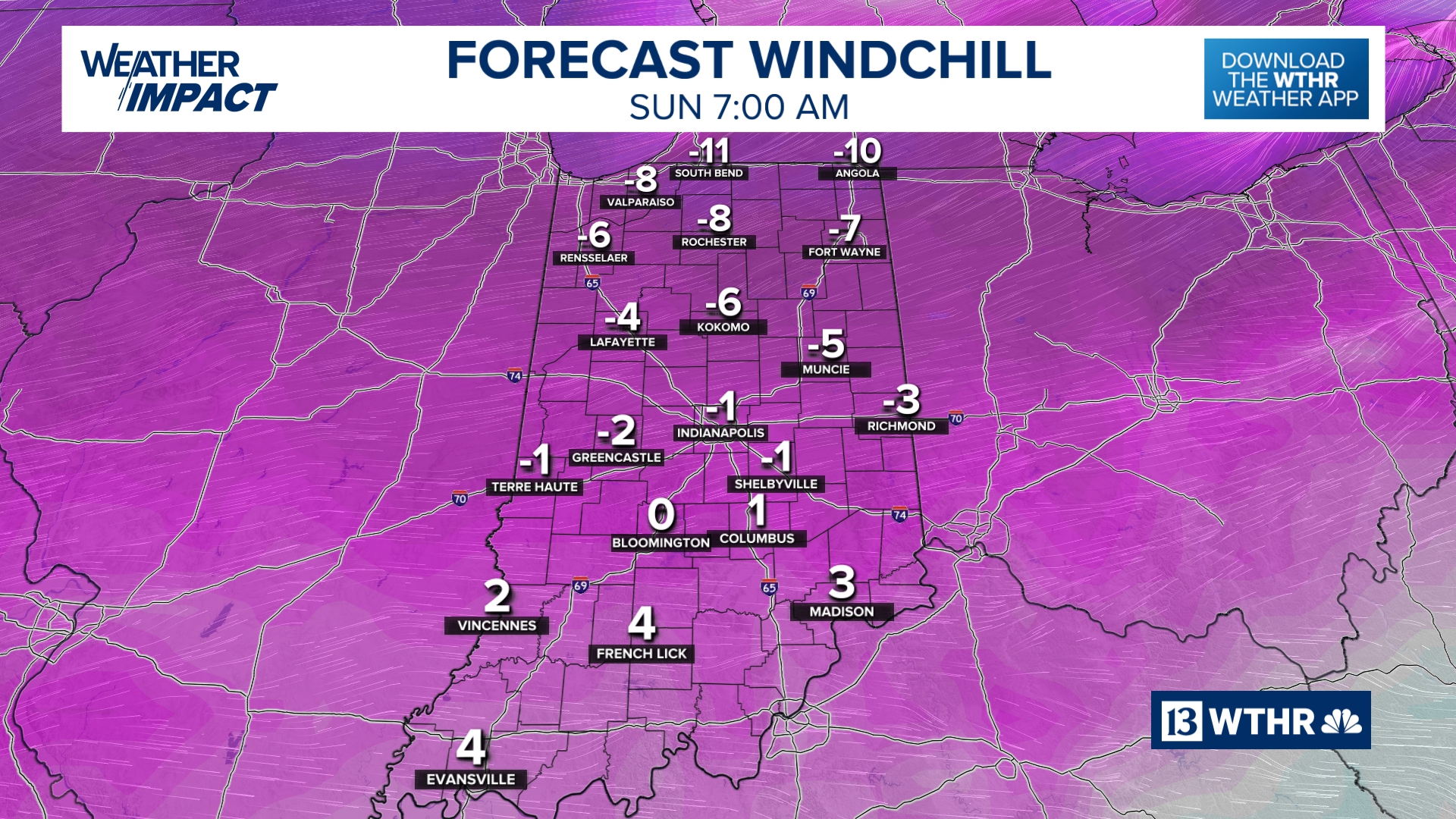 Timing the return of single-digit temperatures and sub-zero wind chills ...