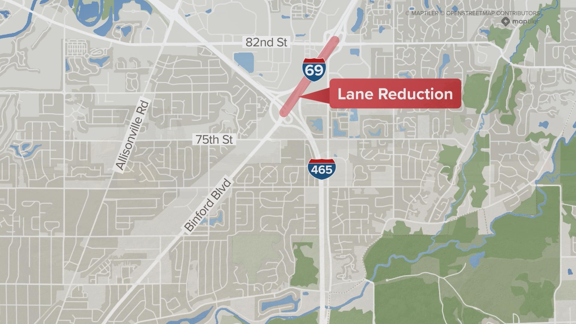 Traffic pattern changing through Clear Path 465 construction zone ...