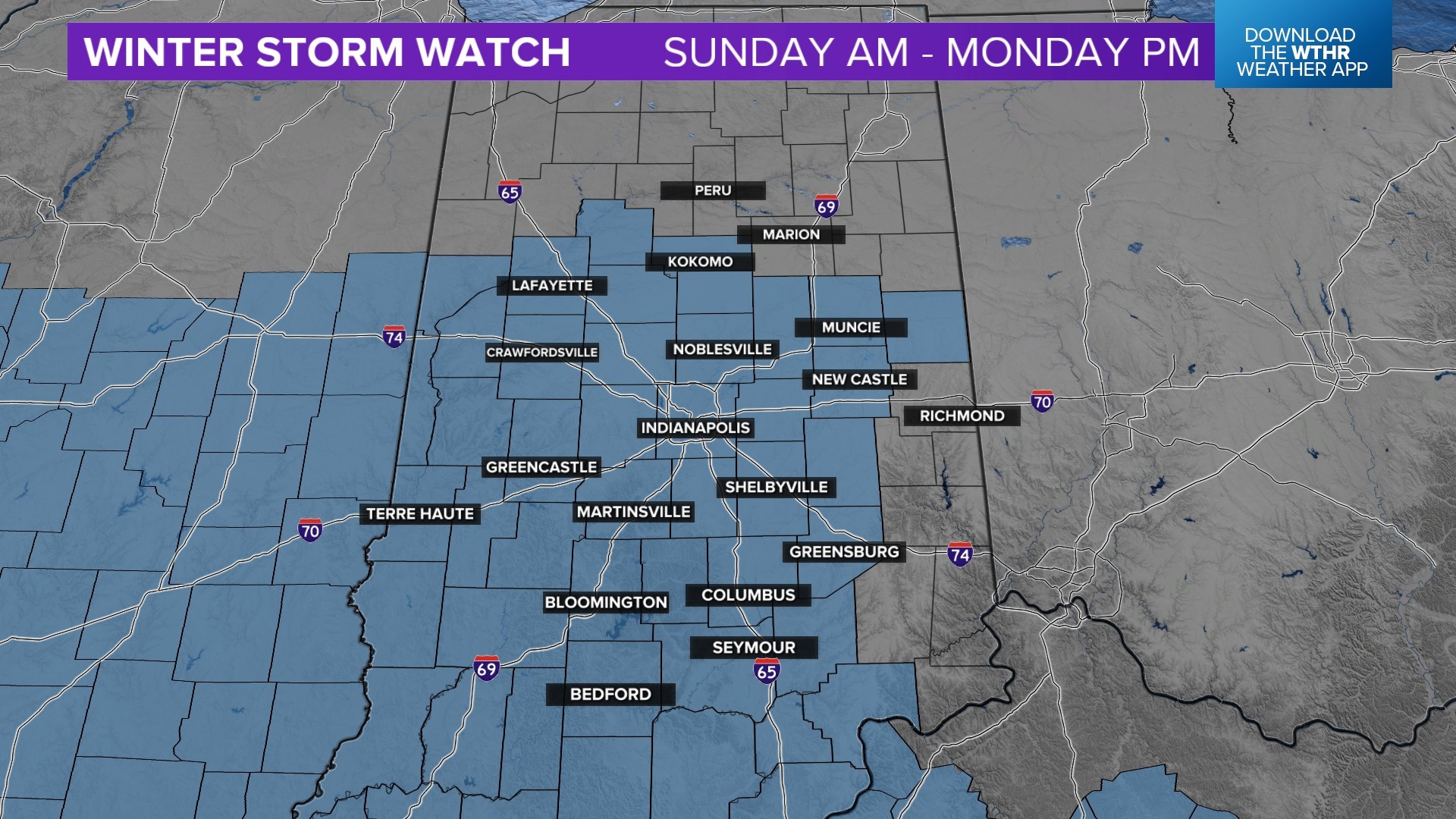 Light snow tonight, Winter Storm Watch Sunday and Monday | wthr.com