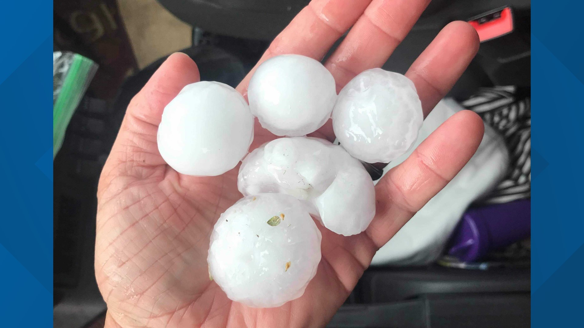 Hail and storm damage from severe weather in Indiana June 18, 2021 ...