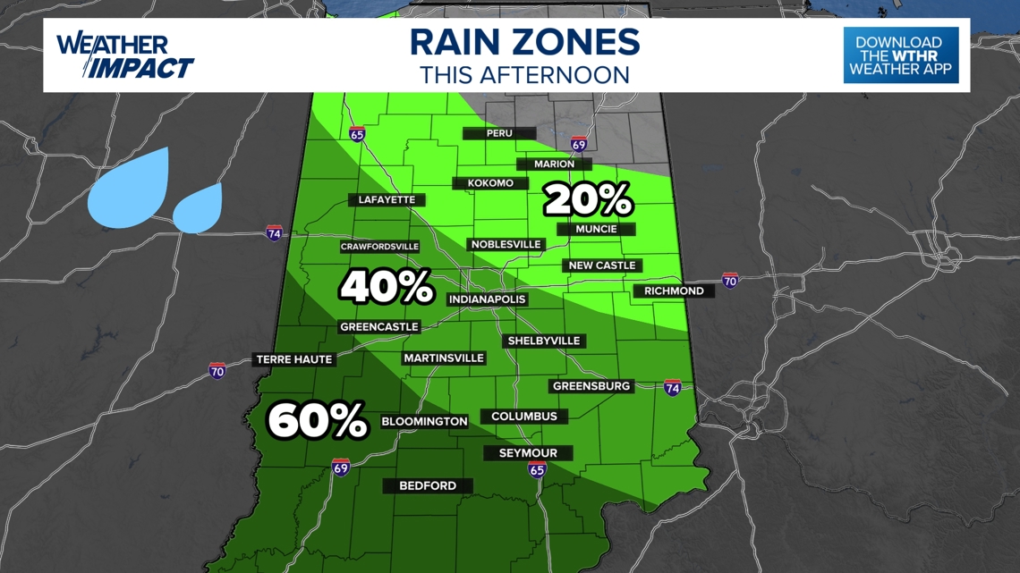 Indiana Rain Zones: Partial high pressure will keep some of us dry ...