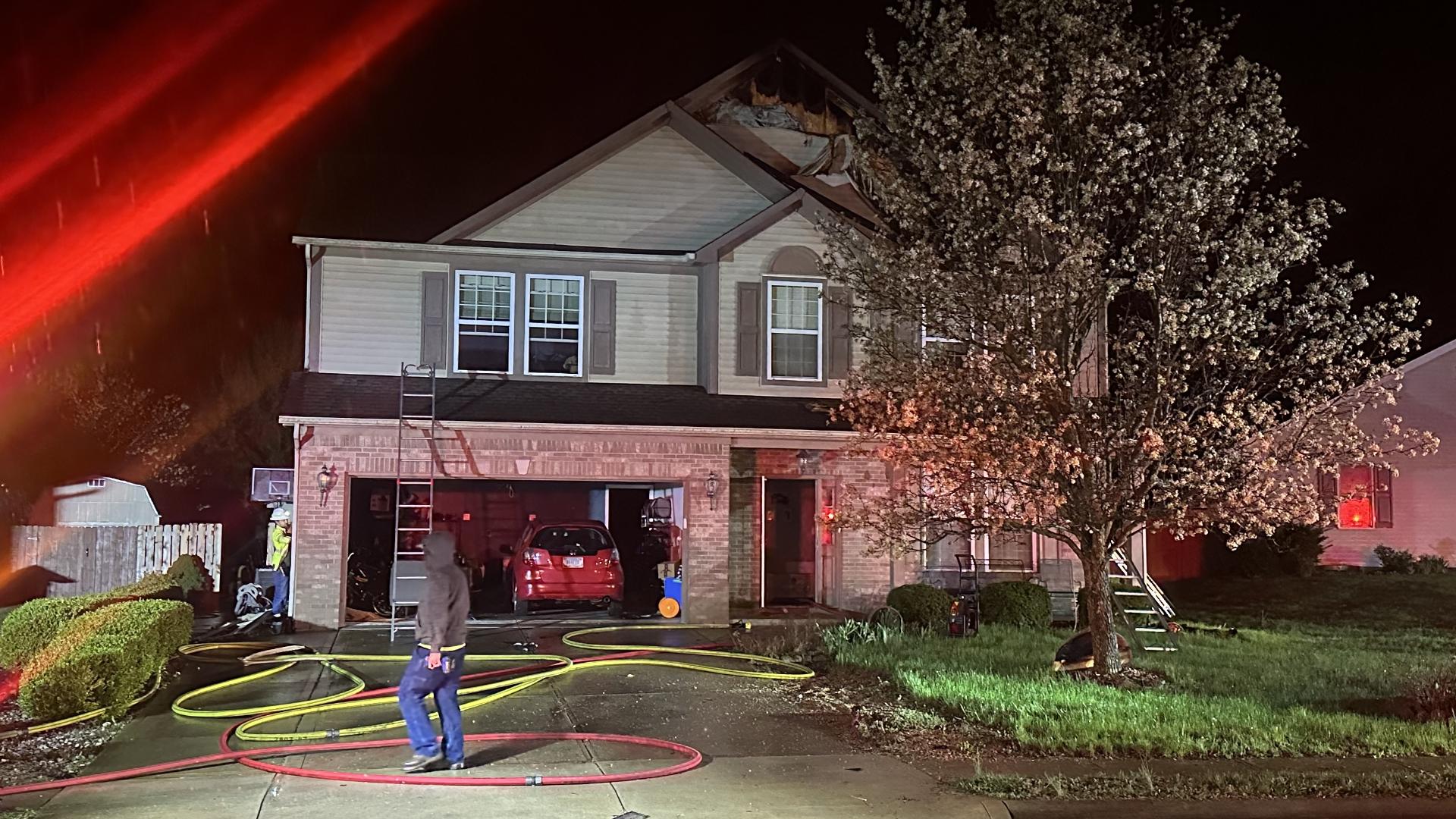 Columbus attic fire likely caused by lightning strike | wthr.com