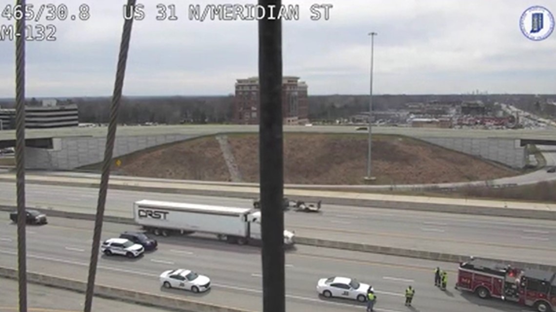 Man hit by semi-truck on I-465 near Meridian Street in Carmel | wthr.com