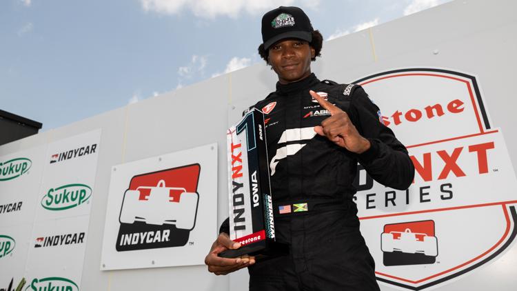 Myles Rowe wins first career Indy NXT race at Iowa Speedway | wthr.com