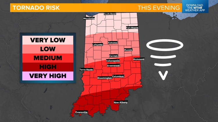 Severe storms likely after 4 p.m. today in Indiana: Tornadoes, hail and ...