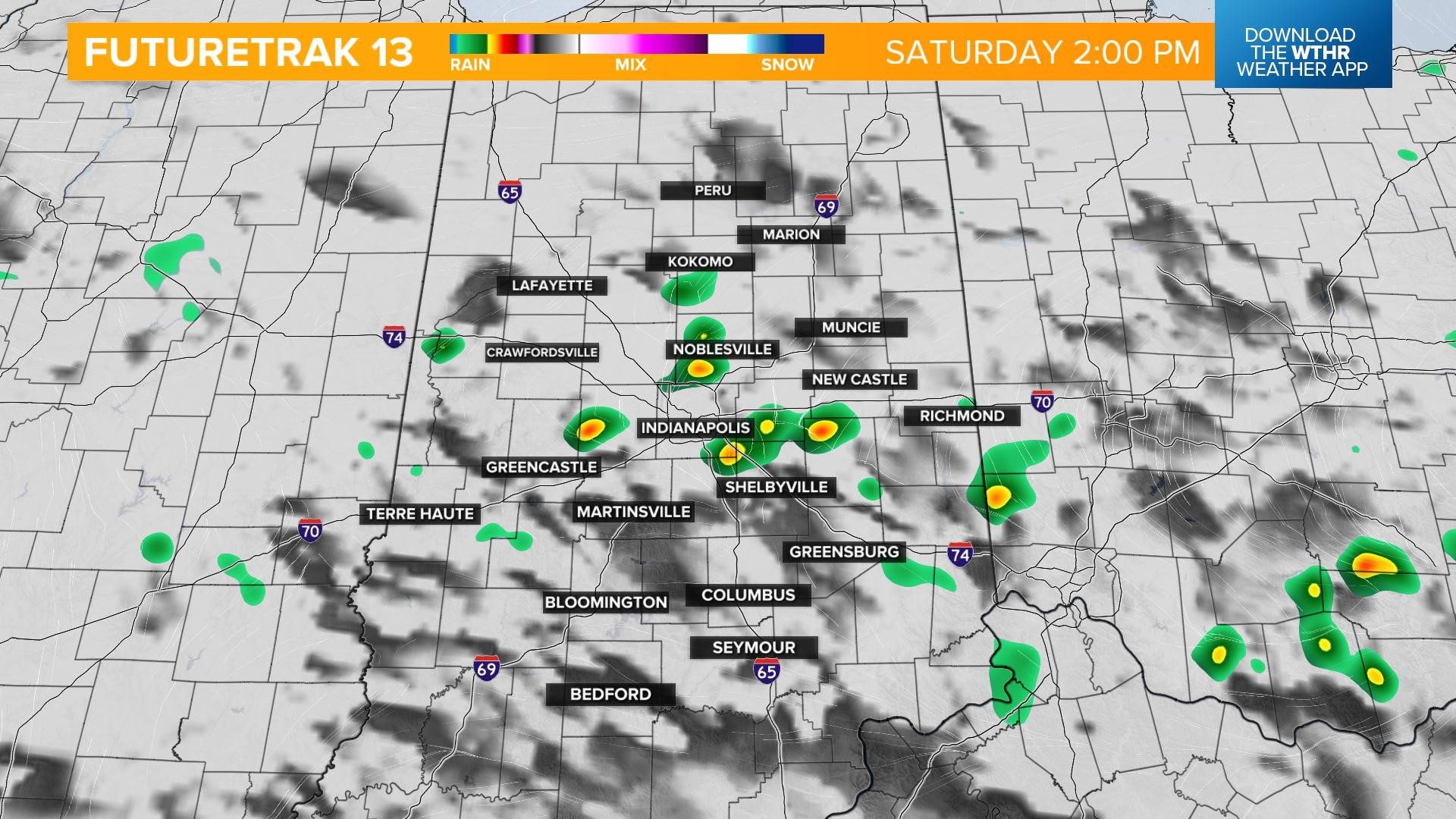 Timeline for Grand Prix, Mother's Day rain | wthr.com